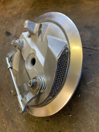 Triumph BSA 7 inch Twin Leading Shoe Front Brake Plate. Complete with shoes. | eBay