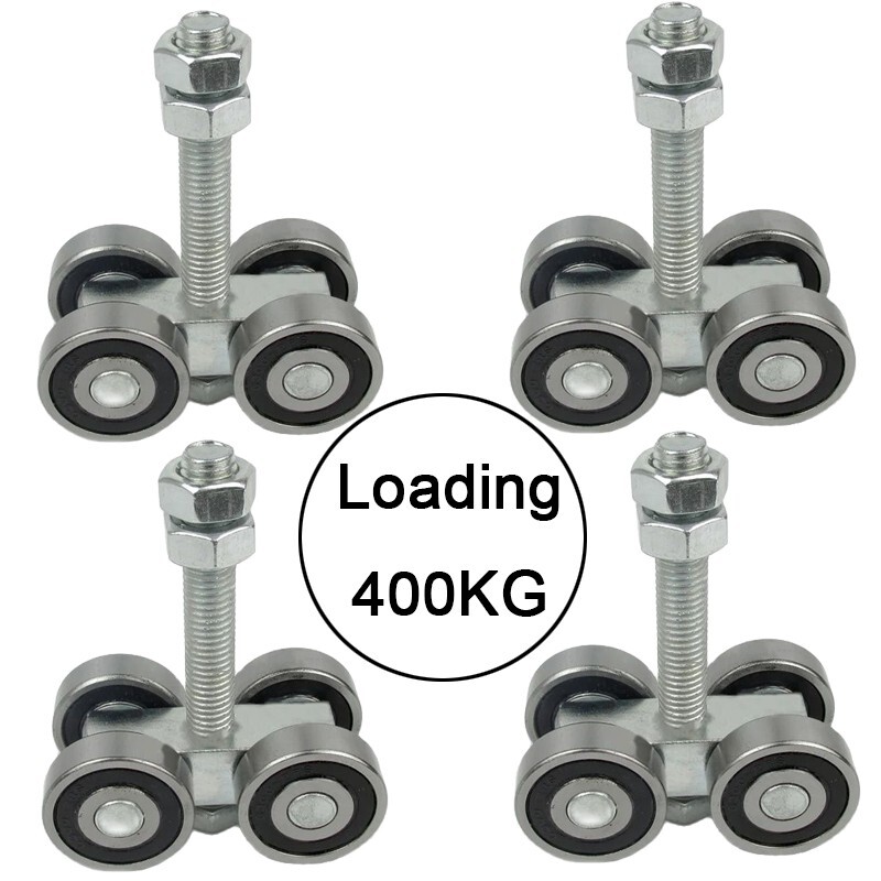 4PCS Industrial Heavy Sliding Door Rollers Hanging Rail Wheel Pulleys ...