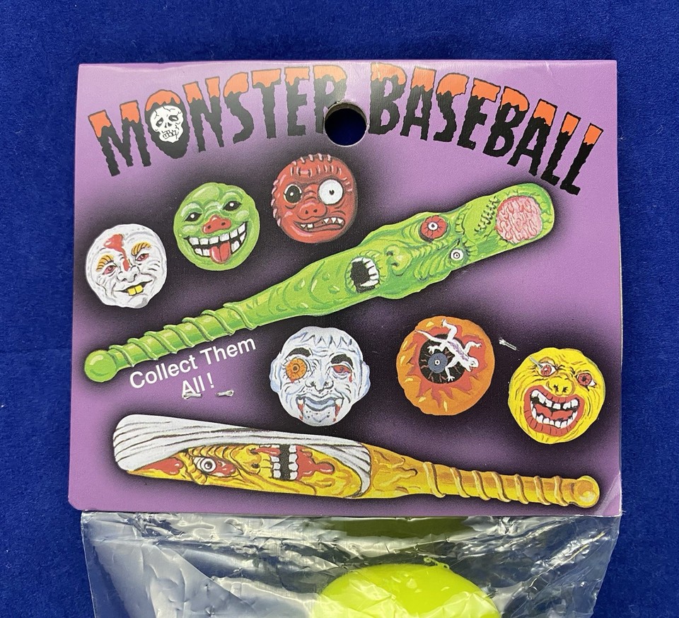 Vtg Halloween Monster Baseball Bat KO Madballs Zombie NOS Sealed | eBay