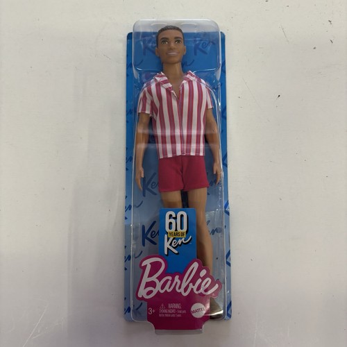 Ken 60th Anniversary Doll Throwback Retro Beach Look Swimsuit Mattel ...