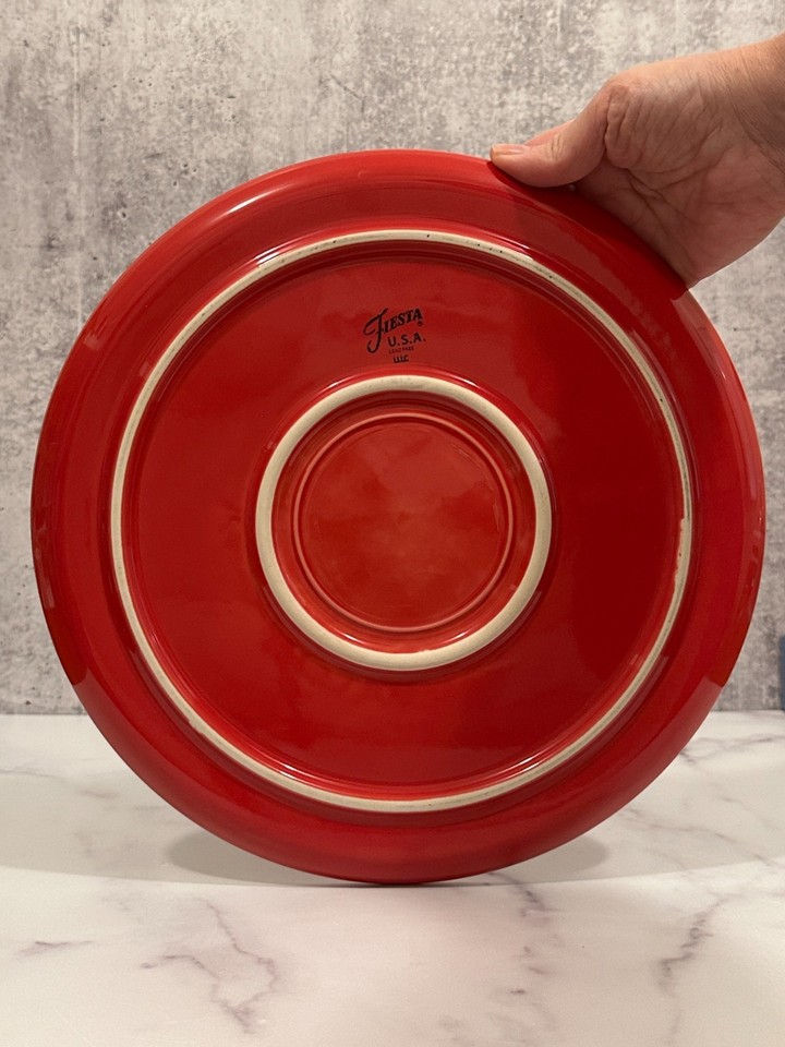 Fiesta Dinnerware Pedestal Cake Plate – Scarlet Red – Original Box | eBay