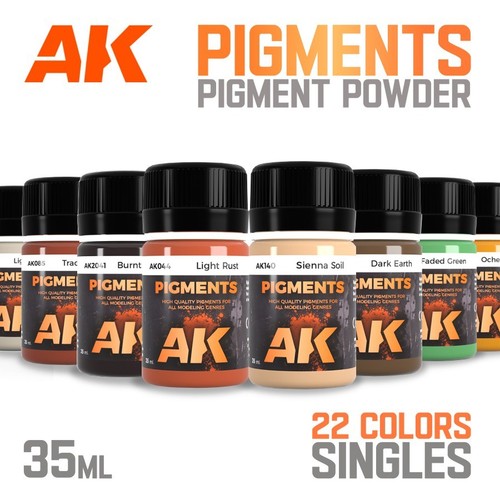 AK Interactive: PIGMENTS - Pigment Powder - Singles 22 Colors | eBay