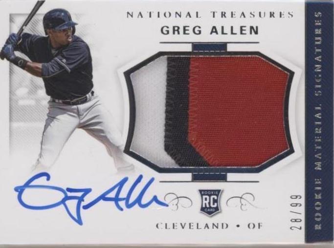 2018 Panini National Treasures - Rookie Materials Signatures Greg Allen ...