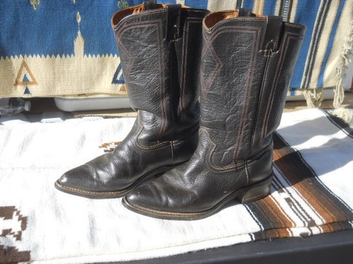 True Vintage Texas Brand Western Cowboy Work Boots Mens Size 9.5 D | eBay