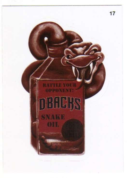 2016 Topps MLB Wacky Packages Sepia #17 Diamondbacks Snake Oil | eBay
