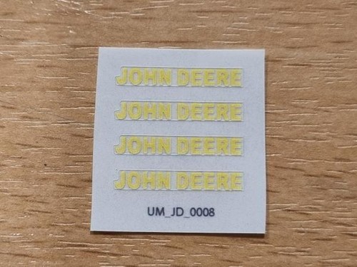 UM_JD_0008 - 4 autocollants logo JOHN DEERE jaune 3mm (pré-coupé ...