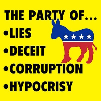 4x4 inch Yellow: Democrat Donkey The Party of Lies Sticker - gop ...