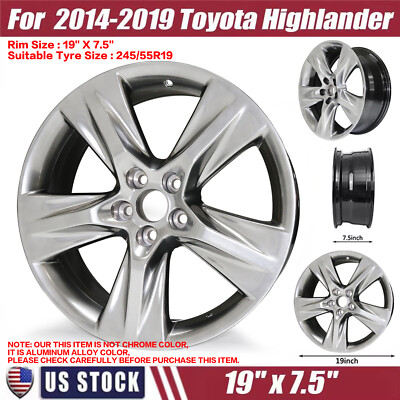 19" x 7.5'' For Toyota Highlander 2014-2019 OE Wheel Rims 75163 ...