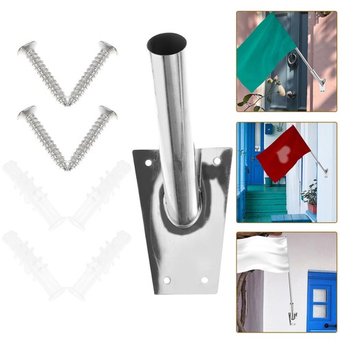 Flag Pole Fixing Bracket Wall Mount for Mounting Hardware Flagpole | eBay
