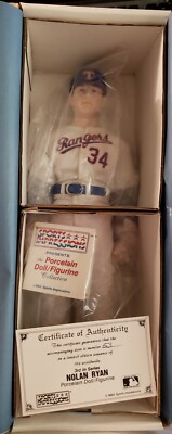 Nolan Ryan Porcelain Doll Figurine Sports Impressions 14" 1992 #53 COA ...