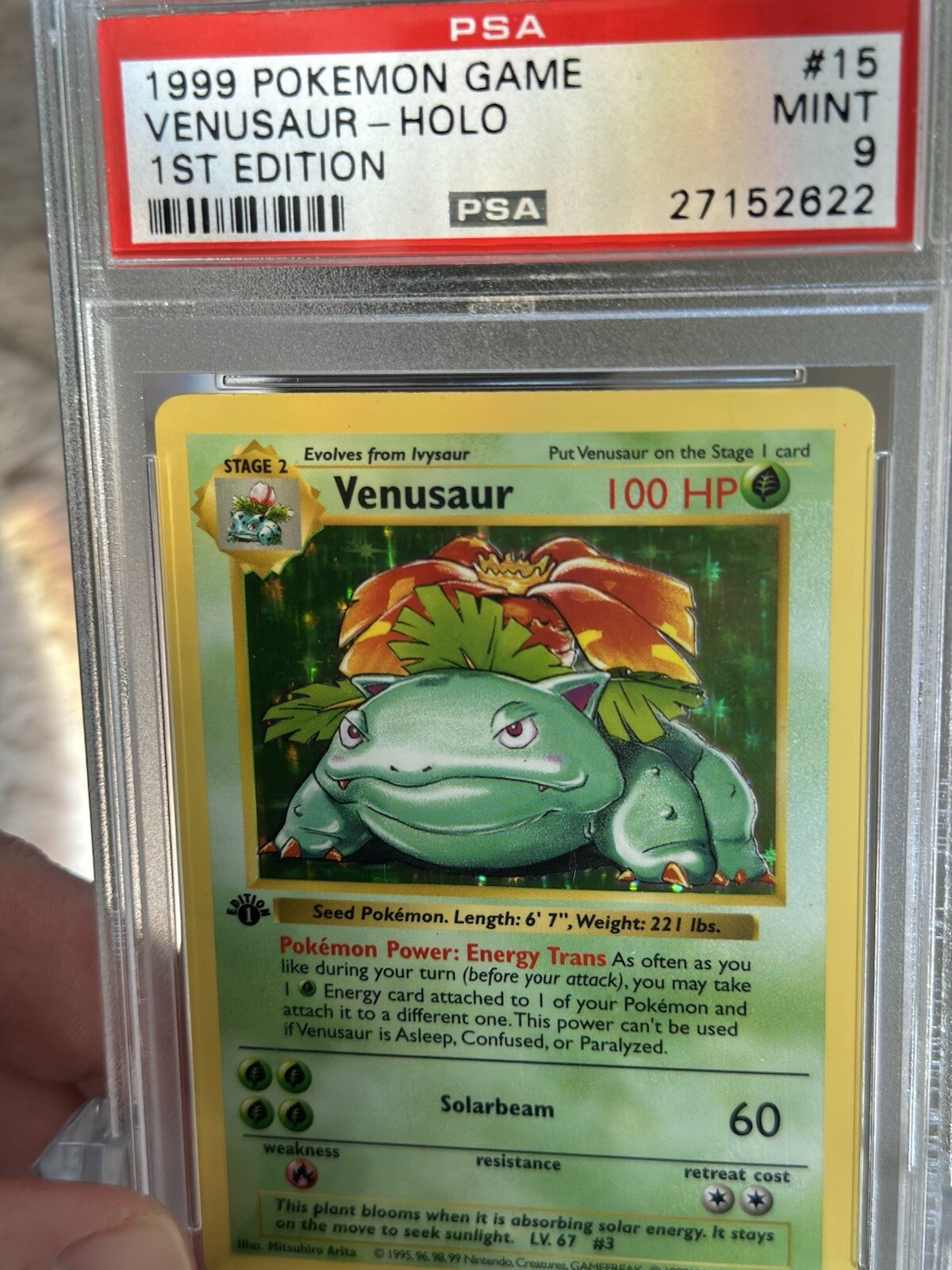 Venusaur 1999 Pokemon Game #15 1st Edition Holo Price Guide - Sports ...