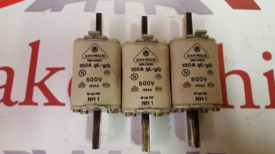 Jean Muller DIN 43620 100A 500V gL-gG Fuses Lot of 3 | eBay