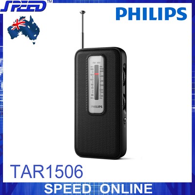 Philips TAR1506 Portable Pocket FM/MW Radio - 2x AAA Batteries Powered ...