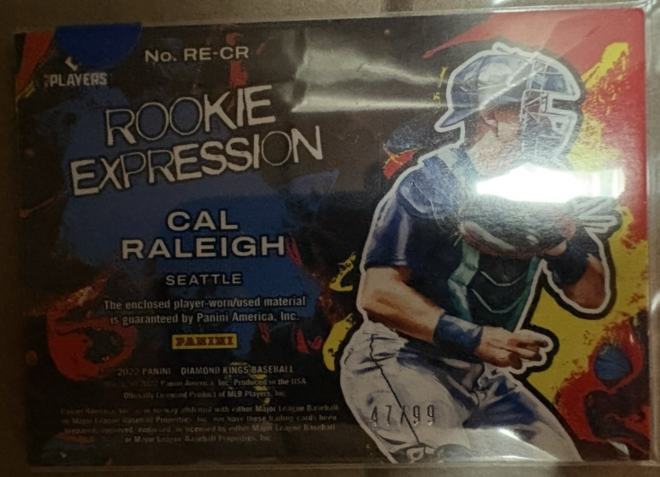 2022 Panini Diamond Kings Rookie Expression Relics Cal Raleigh #RE-CR ...
