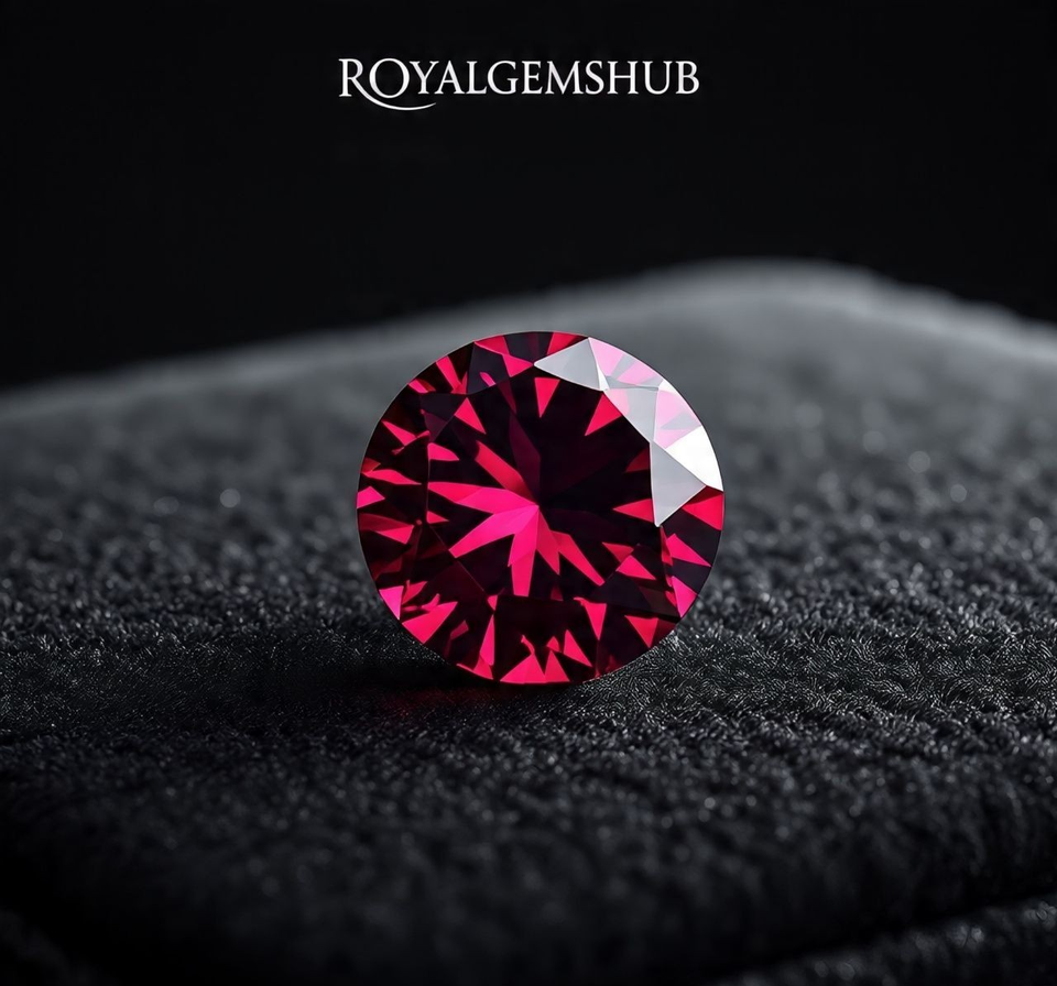 A+ 1 Ct Natural Certified Round Cut Red Color D Grade Diamond VVS1 + 1 ...