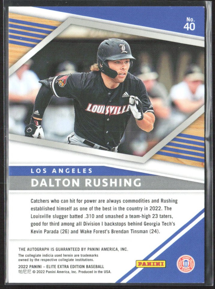 2022 Panini Elite Extra Edition #40 Dalton Rushing Signatures | eBay