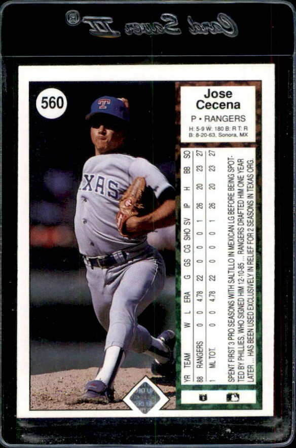 1989 Upper Deck #560 Jose Cecena Texas Rangers - Nice Card! | eBay