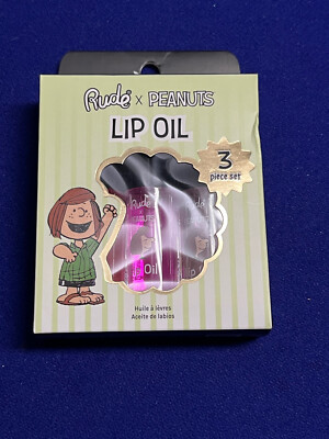 Rude x Peanuts Tinted Lip Oil - 3 Piece Set New Sealed | eBay