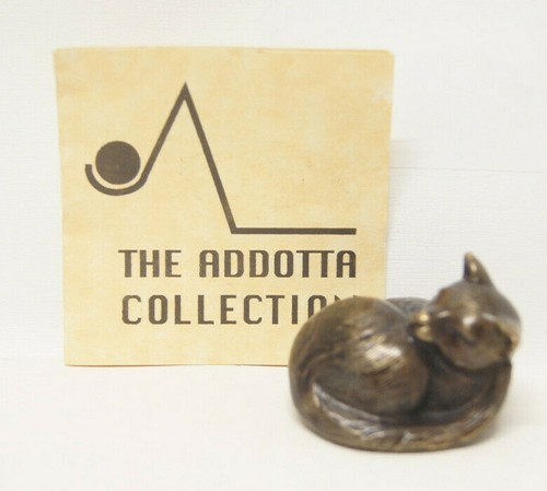 The Joseph Addotta Collection Sleeping Cat Bronze Miniature Figurine ...