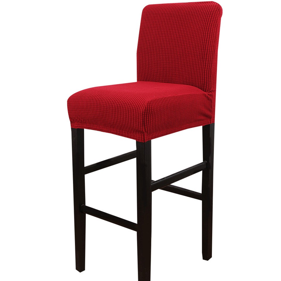 Stretch Jacquard Fabric Counter Stool Chair Covers Pub Bar Barstool ...
