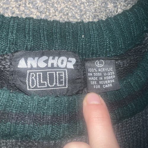 Vintage Anchor Blue Aztec Sweater Men’s Size Large 100% Acrylic | eBay