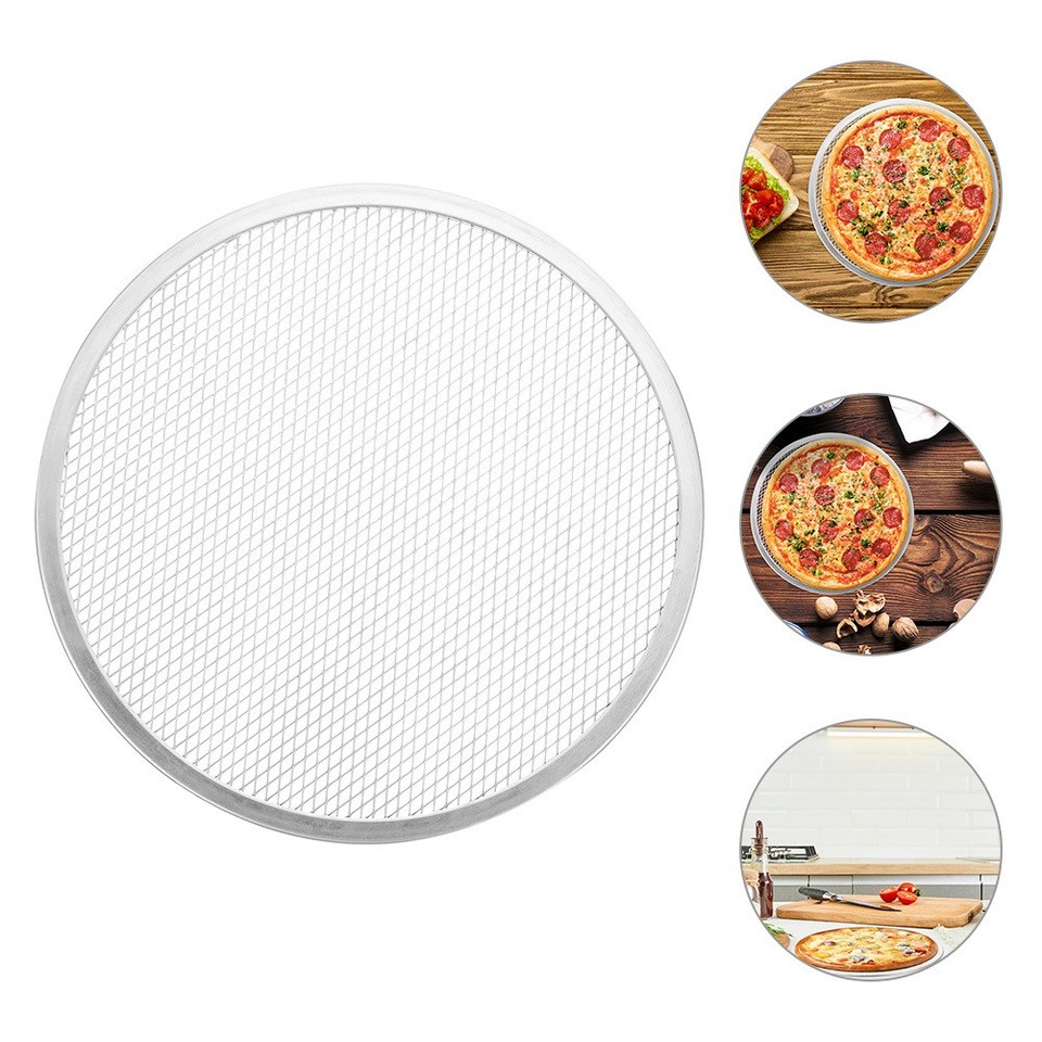2pcs Pizza Screen Round Pizza Baking Net Aluminum Pizza Screen for Home ...