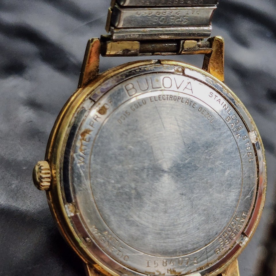 1966 BULOVA 30 Jewels Vintage Men's Watch 10K Gold Plated Cal 10 COAC ...