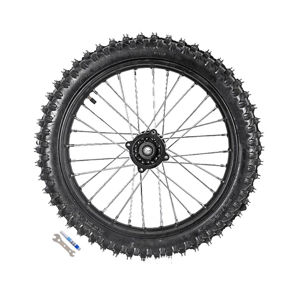 14" 17" 90/100-14 70/100-17 Tire Rim Wheel Rotor Pit Bike Apollo 110cc ...