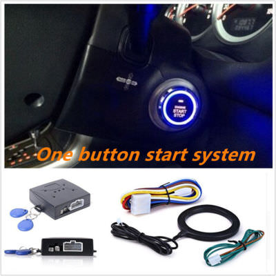 Car Push Start Button RFID Lock Engine Starter Ignition Car Alarm ...