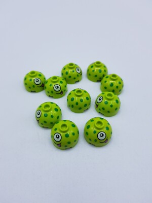 LEGO 10 X FINAL BRICK 2X2 N°1023 MOTIF TETE EXTRATERRESTRE REF 78202 / ...