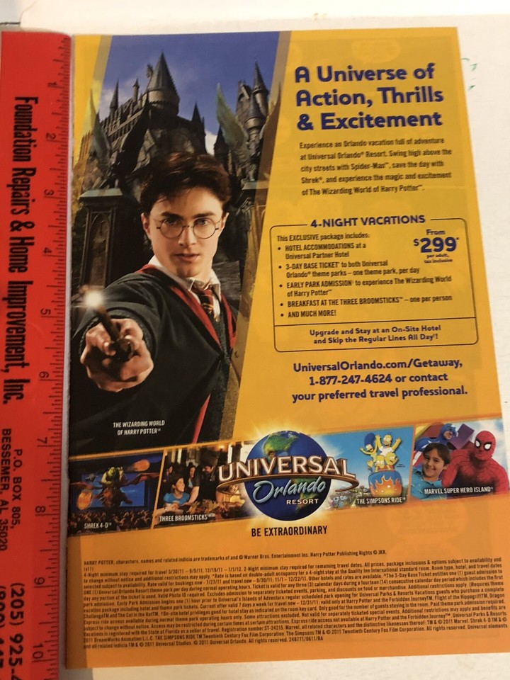 2011 Universal Resort Orlando Print Ad Advertisement Universal Studios ...