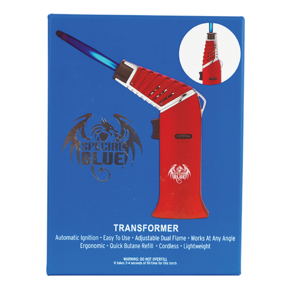 1x Torch Special Blue Transformer Red Refillable Butane Torch ...