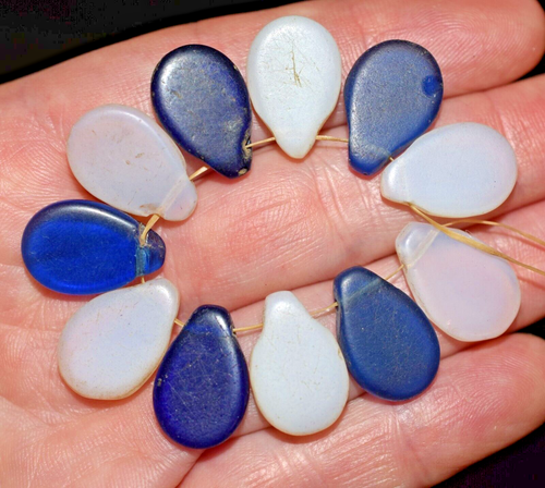 Antique Czech Molded Bohemian Tabular Tear Drop African Trade Wedding ...