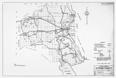 1934 Map of Putnam County Florida | eBay