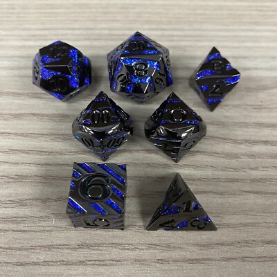 DICE ENVY METAL DICE SET WARGAMING D4 D6 D8 D10 D12 D20 ROLEPLAY RPG ...