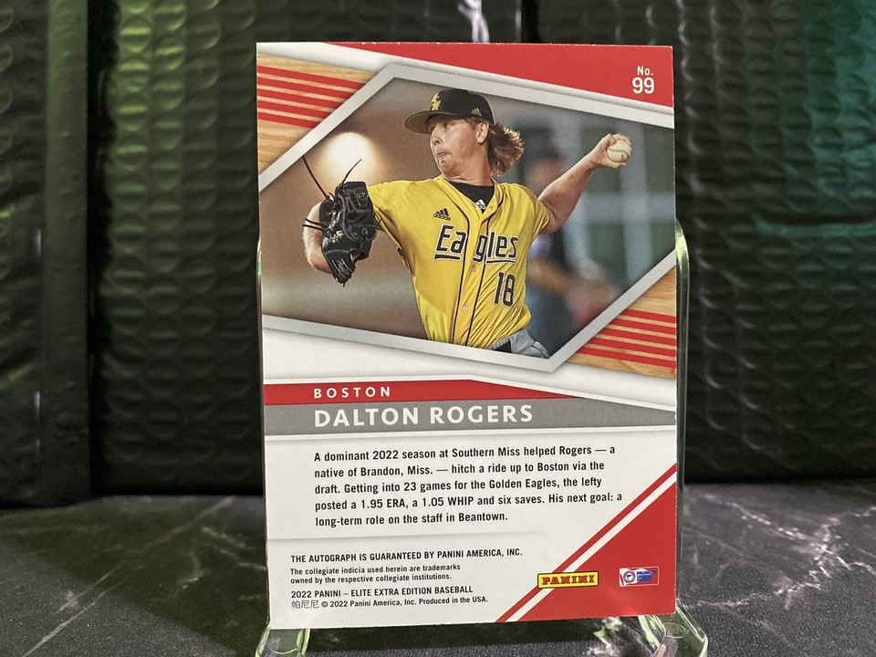 2022 Elite Extra Edition Baseball Autograph DALTON ROGERS Red Sox | eBay