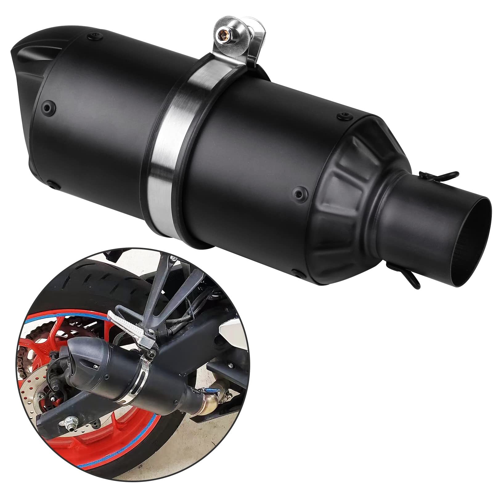 Universal 1.5" 2" Slip on Motorcycles Exhaust Mufflers & Silencers ...