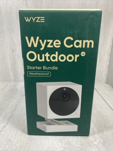 Wyze Cam Outdoor V2 Starter Bundle WVODV2B1 Color Night Vision ...