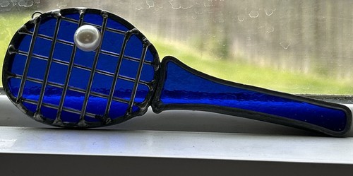 Vintage 5” Tennis Racket Racquet Glass Suncatcher ornate Ornament | eBay