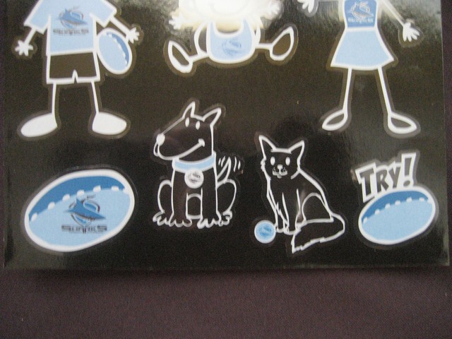NRL CRONULLA SHARKS FAMILY STICKER SET 14 STICKERS PER PACK for sale ...