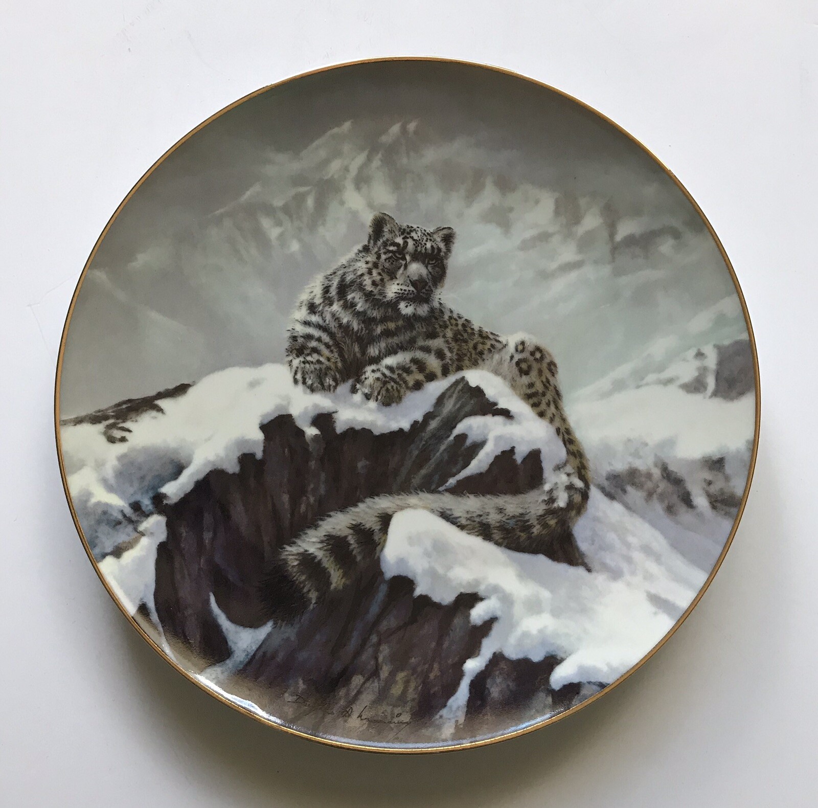 SPIRIT OF THE MOUNTAINS PLATE LEOPARD Douglas A Manning Christian Bell ...