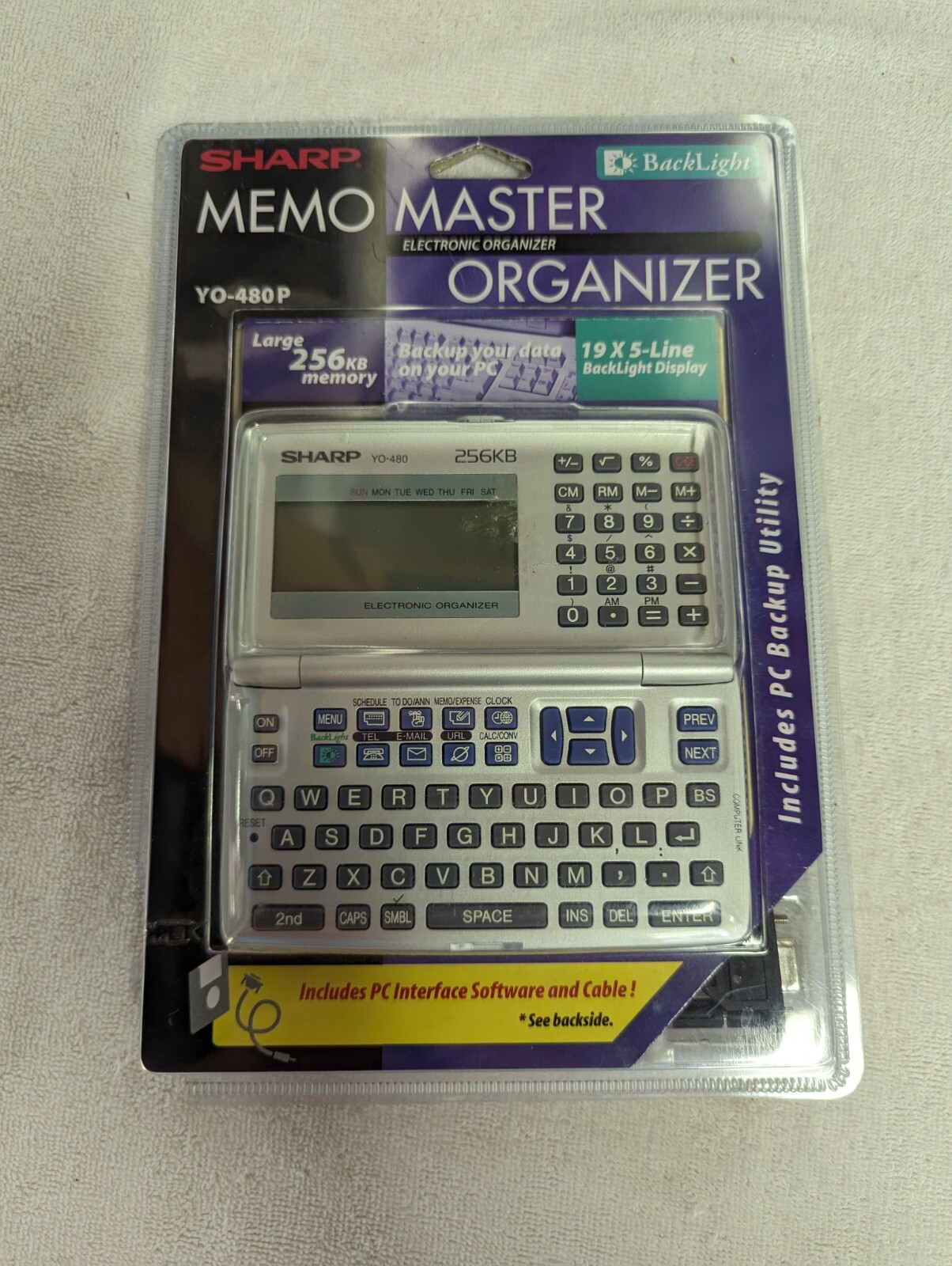 Sharp Yo-480p Memo Master Electronic Organizer Backlight 256kb Memory ...