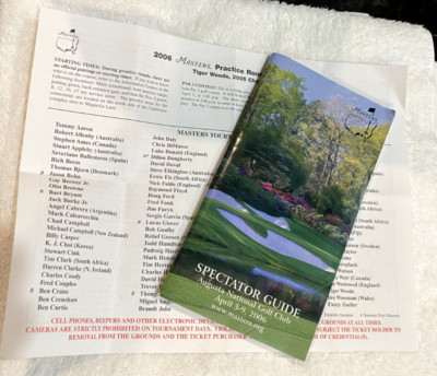 2009 Masters Spectator Guide - Augusta National Golf Club Map Angel ...