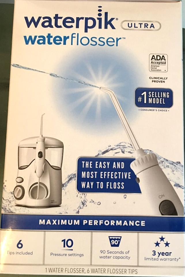 Waterpik Ultra Countertop Water Flosser, Oral Irrigator White** NEW ...