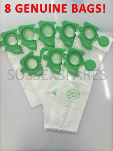 SEBO GENUINE DUST BAGS, 7029ER VACUUM HOOVER ULTRA BAG, FELIX DART, 8 ...
