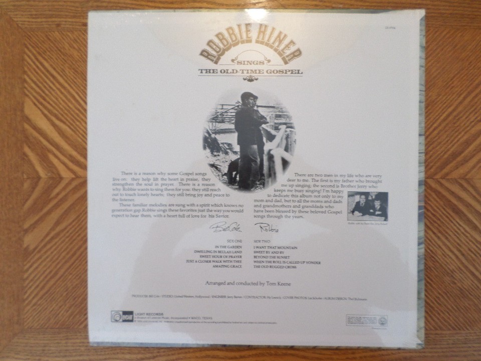 FACTORY SEALED LIGHT LP RECORD/ROBBIE HINER/OLD TIME GOSPEL/ XIAN | eBay