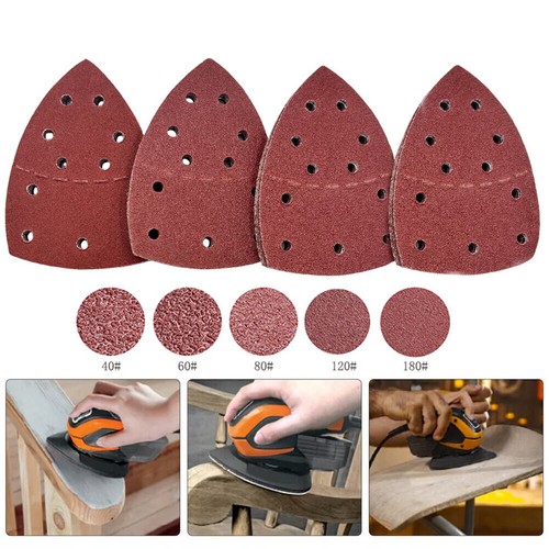 40PCS Mouse Detail Sander Sandpaper Hook Loop Sanding Pads Sheets 11 ...