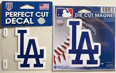 LOS ANGELES DODGERS 4"X4" PERFECT CUT DECAL & 4.5" DIE CUT MAGNET *NEW ...