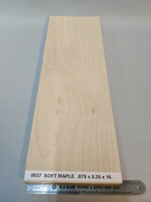 Soft maple board 7/8" x 5-1/4" x 17". S4S. Sanded | eBay
