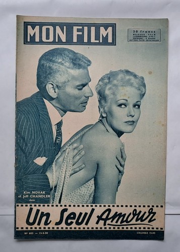Mon Film N°603 KIM NOVAK Maurice RONET Jeff CHANDLER Un seul amour | eBay